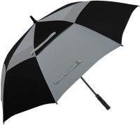 China 190T Pongee Fabric Double Layer Golf Umbrella for Big and Long Coverage on Rainy Days for sale