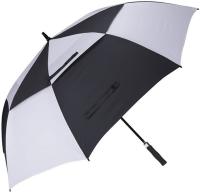China 190T Pongee Fabric Double Layer Golf Umbrella for Big and Long Coverage on Rainy Days for sale