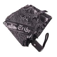 China Newspaper Printing Umbrella with Customized Logo 3 Fold UV Resistant Fiberglass Frame for sale