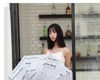 China Newspaper Printing Umbrella with Customized Logo 3 Fold UV Resistant Fiberglass Frame for sale