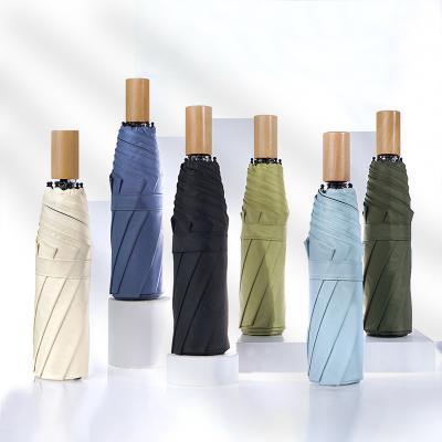 China Wooden Handle Design Customizable Advertising Umbrella Minimalist Style Dual Umbrella for sale