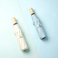 China Wooden Handle Design Customizable Advertising Umbrella Minimalist Style Dual Umbrella for sale