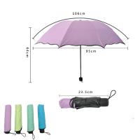 China Agile Supply Chain Windproof UV Block 3Fold Compact Umbrella Customized Logo Printed for sale