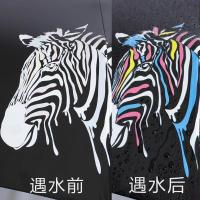 China Customized Black Coated Color Changing Umbrella with Steel Ribs and Polyester Fabric for sale