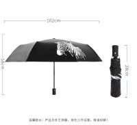China Customized Black Coated Color Changing Umbrella with Steel Ribs and Polyester Fabric for sale