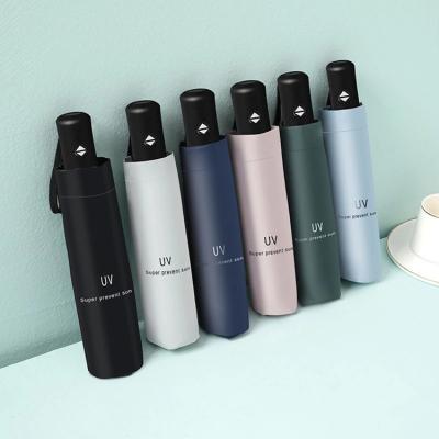 China Minimalist Sun Protection Auto 3 Folding Umbrella with Agile Supply Chain Sublimation for sale