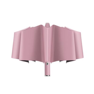 China Travel Advertising Custom Logo Print LED Umbrella with Auto Open Minimalist Design for sale