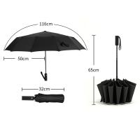 China Rubber Coated Handle 12k 23inch Windproof Triple Folding Umbrella with Customized Logo for sale