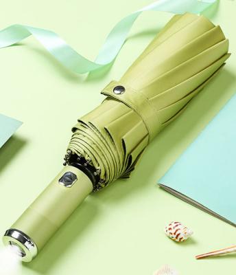 China Advertising Umbrella with Best Design LED Flashlight and Unbreakable Windproof Feature for sale