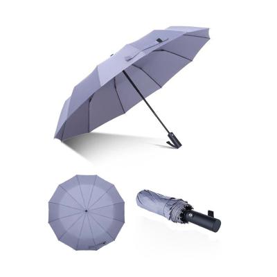 China Travel Occasion 3 Folding Umbrella with Customized Logo Anti-UV Paraguas 12k 23inch for sale