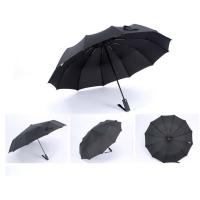 China Travel Occasion 3 Folding Umbrella with Customized Logo Anti-UV Paraguas 12k 23inch for sale