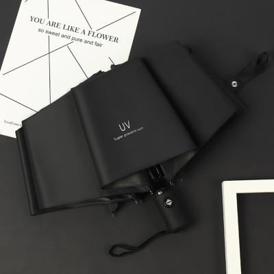 China Market Popular Adults Triple Foldable Umbrella with Custom Logo Printed Windproof for sale