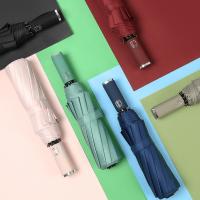 China Customized Logo Printed UV Block Windproof Minimalism Style Rubber Coated Handle Umbrella for sale