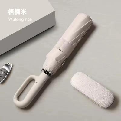 China Adults Travel Essential Unique Design Automatic 3 Foldable Umbrella with UV Block for sale