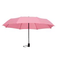 China Three-folding Umbrella 3 Folding Polyester Pongee Travel Windproof Umbrella for Gifts for sale