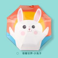 China Automatic Anti Rebound Reflective Triple Folding Children umbrella Cute Cartoon Kid Umbrella for sale