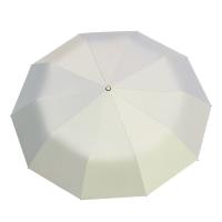 China Large Round Lock Handle Pongee with Vinyl Easy yo Hang Full Automatic Windproof UV Block Umbrella for sale