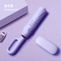 China Large Round Lock Handle Pongee with Vinyl Easy yo Hang Full Automatic Windproof UV Block Umbrella for sale