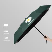 China Hot Sale 3 Folding Automatic Flower Multi color UV Block Windproof Fashion Umbrella for sale
