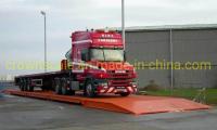 China Above Ground Truck Weighing Scales 80 Ton Capacity Steel Platform Weighbridge for sale