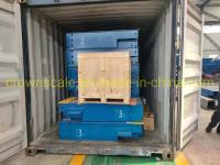 China Mobile High Capacity Electronic Truck Weighing Scales 80t 3x18m Carbon Steel Platform for sale