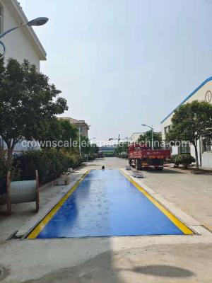 China Surface Mounted Checker Plate Truck Scale 3x18m 100t Weighbridge with Steel Ramp for sale