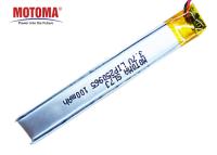 China Curved Motoma Batteries , 3.7V 100mah Lithium Battery For Smart Glasses for sale
