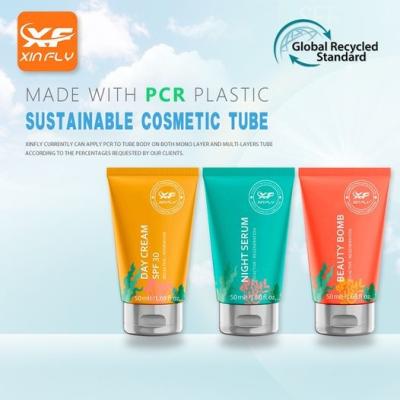 China 50ml PRC plastic Cosmetic Tube Package for Body Lotion with flip caps for facial cleanser and hand cream tube for sale