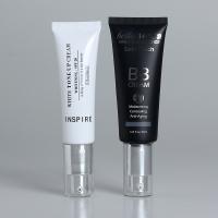 China Luxury Empty Plastic 15ml 30ml 50ml BB Eye Cream Lotion Tube Airless Pump Squeeze Sugarcane Soft Touch Cosmetic Tubes for sale