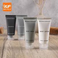 China Empty Cosmetic Packaging Plastic Soft Squeeze Hotel Body Lotion Shampoo Conditioner Body Wash Tube Set for sale