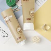 China Recyclable 40% Kraft Paper Plastic Body Lotion Hand Cream Cosmetic Soft Tube Biodegradable Squeeze Tubes Packaging for sale
