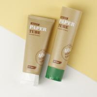 China Recyclable 40% Kraft Paper Plastic Body Lotion Hand Cream Cosmetic Soft Tube Biodegradable Squeeze Tubes Packaging for sale