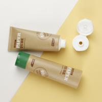 China Recyclable 40% Kraft Paper Plastic Body Lotion Hand Cream Cosmetic Soft Tube Biodegradable Squeeze Tubes Packaging for sale