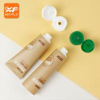 China Recyclable 40% Kraft Paper Plastic Body Lotion Hand Cream Cosmetic Soft Tube Biodegradable Squeeze Tubes Packaging for sale