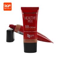 China 30ml 35ml offset Printed hot stamping Squeeze BB CC Cream Tubes Lotion Container Packaging With black Screw Cap for sale