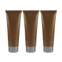 China 100ml Plastic Cosmetic Tube Package For Body Lotion Facial Cleanser Hand Cream Tube Silver Plated Caps for sale