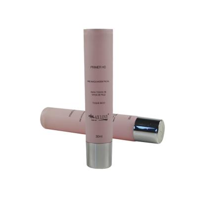 China 30ml35ml40ml45ml50ml soft plastic tubes squeeze cosmetic empty eyecream frosted colored pink tube custom packaging with for sale