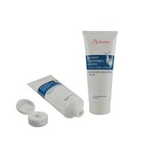 China Cheap Custom PE plastic white cosmetic soft tube Hot stamping skincare tubes for facial cleanser for sale