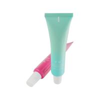 China empty cosmetics tubes pe face wash packaging tube with bamboo printing cap for sale