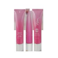 China empty cosmetics tubes pe face wash packaging tube with bamboo printing cap for sale