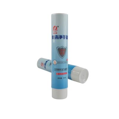 China Custom cosmetic yellow facial cleanser soft tube empty body lotion shampoo plastic tube packaging for sale