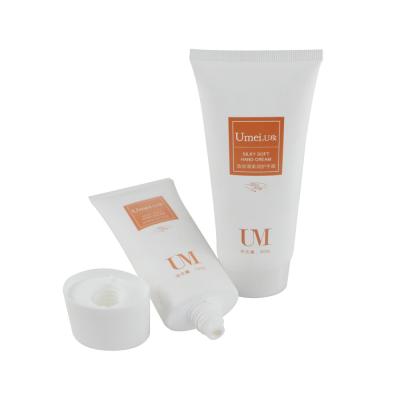 China Cheap Custom PE plastic white cosmetic soft tube Hot stamping clear tubes for facial cleanser for sale
