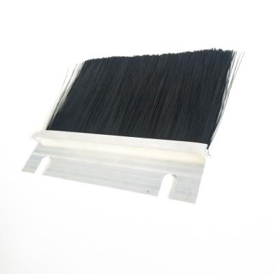 China 100mm Self-Adhesive Fire Door Brush Strip - Black Nylon Sealing with Custom Length/Height/Thickness Options for sale
