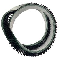 China Nylon Bristle Leather Flexible Flat Belt Brushes for Conveyor Cleaning - Custom Widths 50-500mm with Multiple Material Options for sale