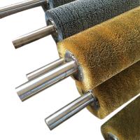 China Custom Industrial Cylindrical Brush Roller for Wood Polishing with High Copper Wire Density and Multiple Material Options for sale