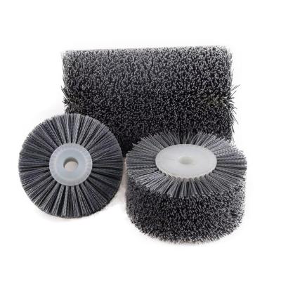 China Custom Industrial Abrasive Nylon Cylindrical Brush 120×100×13mm for Wood & Metal Polishing at 3000 RPM for sale