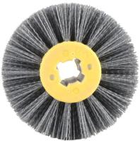 China Nylon Abrasive Roller Brush Wheel 120×100×19mm for Woodgrain Grinding and Polishing at 3000 RPM for sale