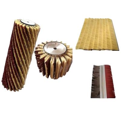 China Industrial Sanding Brush Wheel 150-425mm Diameter with 40-800 Grit for Wood Metal Plastic Surface Finishing for sale