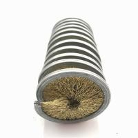 China Galvanized Metal Spiral Coil Spring Brush Roller 25mm OD for Industrial Polishing and Descaling for sale