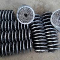 China Galvanized Metal Spiral Coil Spring Brush Roller 25mm OD for Industrial Polishing and Descaling for sale